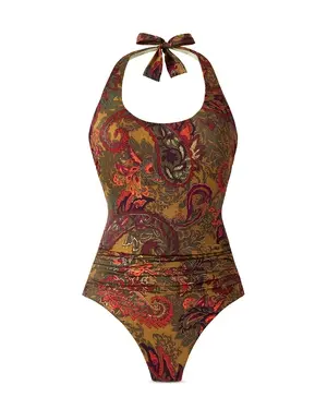 Miraclesuit Perissa Utopia Halter One Piece Swimsuit - Multi