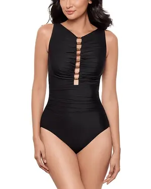 Miraclesuit Razzle Dazzle Swizzle One Piece Swimsuit - Black