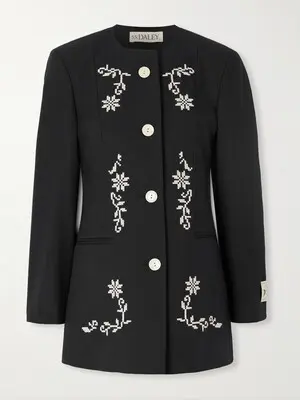 S.S.DALEY Embroidered Wool Jacket