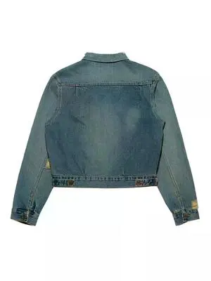 MAINLESS Distressed Denim Trucker Jacket