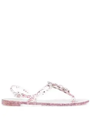 Casadei Crystal-embellished Jelly Sandals - Pink