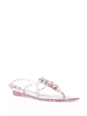 Casadei Crystal-embellished Jelly Sandals - Pink