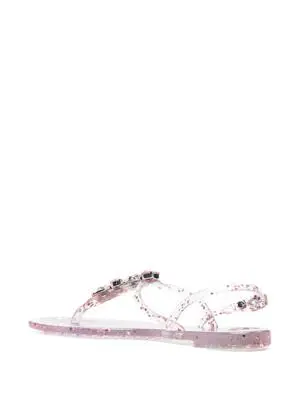 Casadei Crystal-embellished Jelly Sandals - Pink