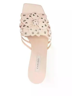 Casadei 50mm Floral-appliqué Sandals