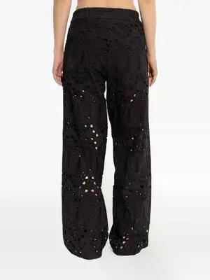 GESTUZ Embroidered Wide-leg Trousers