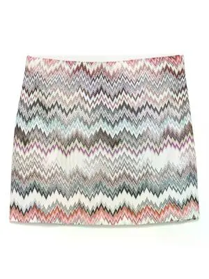 Missoni Zigzag-patterned Mini Skirt - Neutrals