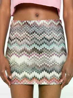Missoni Zigzag-patterned Mini Skirt - Neutrals