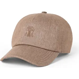 Brunello Cucinelli Baseball Cap With Logo - Beige