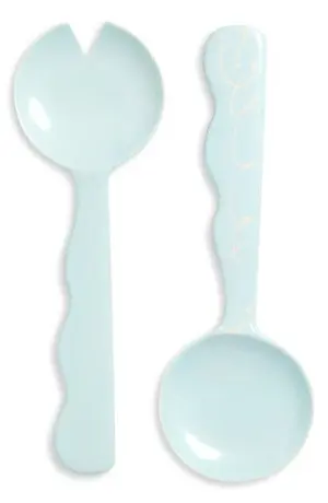 CASA AMAROSA Set Of 2 Resin Salad Servers - Light Blue