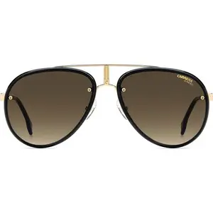Carrera Eyewear Glory 58mm Pilot Sunglasses - Gold Black