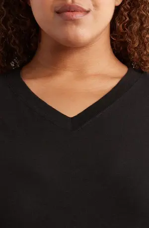 Eileen Fisher V-neck Organic Cotton T-shirt Dress
