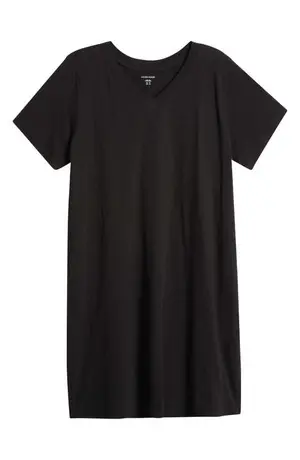 Eileen Fisher V-neck Organic Cotton T-shirt Dress