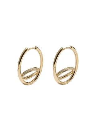 OTIUMBERG Spiralis Pavé Hoop Earrings - Gold