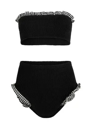 Hunza G Peggy Ruffle-trimmed Bikini