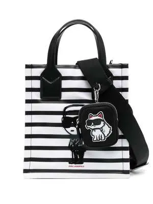 Karl Lagerfeld Tote - Small Stripe Black