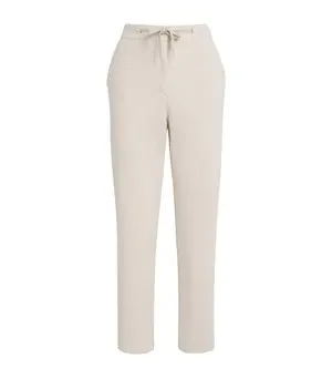 Eleventy Cotton-blend Drawstring Trousers