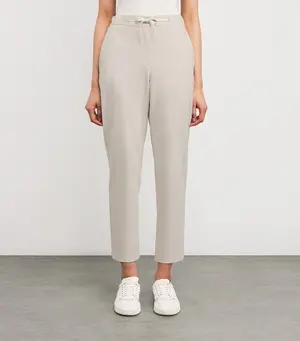 Eleventy Cotton-blend Drawstring Trousers