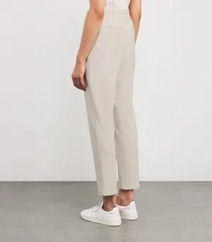 Eleventy Cotton-blend Drawstring Trousers