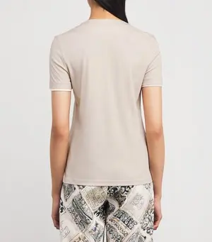 Eleventy Jersey V-neck T-shirt - Beige