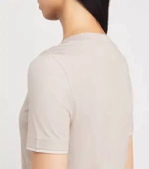 Eleventy Jersey V-neck T-shirt - Beige