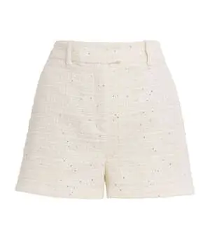 Eleventy Tweed Sequined Shorts