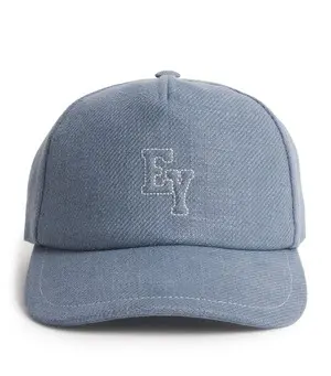 Eleventy Linen Baseball Cap - Blue
