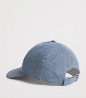 Eleventy Linen Baseball Cap - Blue