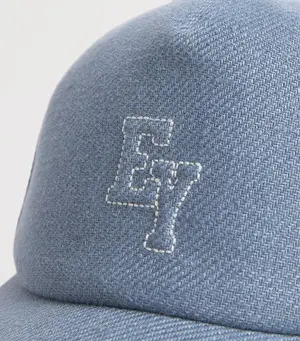 Eleventy Linen Baseball Cap - Blue