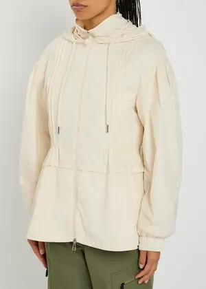 Moncler Vabre Pintuck Shell Jacket - Ivory