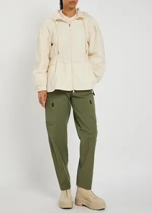 Moncler Vabre Pintuck Shell Jacket - Ivory