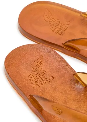 ANCIENT GREEK SANDALS Jelly Flip Flops - Caramel