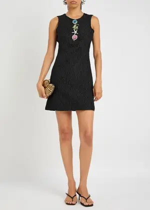 SISTER JANE Fine Catch Cloqué Mini Dress