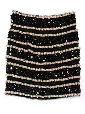 Balmain Striped Mini Skirt