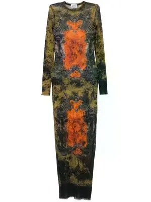 Crewneck Printed Maxi Dresses