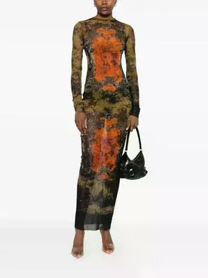 JEAN PAUL GAULTIER Graphic-print Maxi Dress - Orange