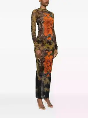 JEAN PAUL GAULTIER Graphic-print Maxi Dress - Orange