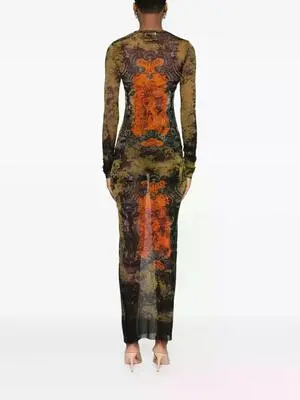 JEAN PAUL GAULTIER Graphic-print Maxi Dress - Orange