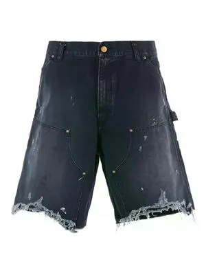 SAINT MXXXXXX Distressed Denim Shorts