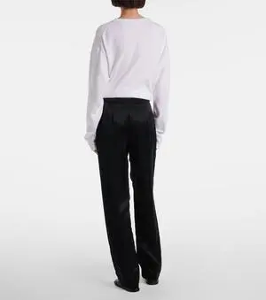 THE ROW Miros Cady Straight Pants - Black