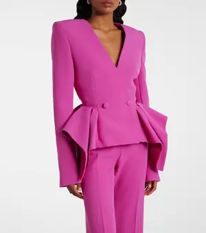 Safiyaa Double-breasted Peplum Blazer