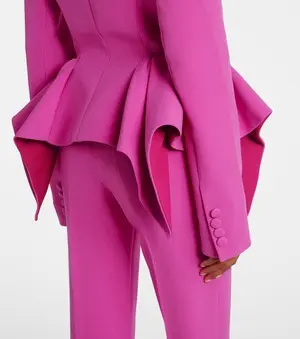 Safiyaa Double-breasted Peplum Blazer