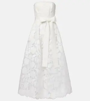 Elie Saab Embroidered Tulle Gown - White