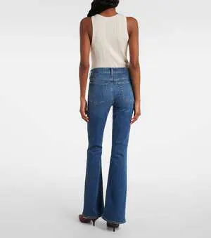 7 For All Mankind Mid-rise Flared Jeans - Blue