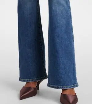 7 For All Mankind Mid-rise Flared Jeans - Blue
