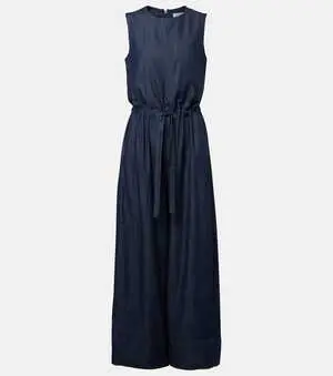 Max Mara Denise Chambray Jumpsuit - Blue