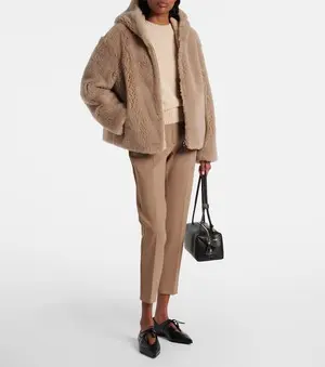 Max Mara Sole Hooded Shearling Jacket