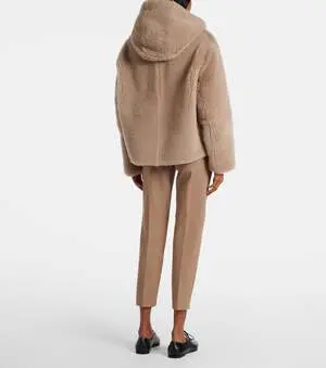 Max Mara Sole Hooded Shearling Jacket