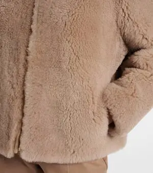 Max Mara Sole Hooded Shearling Jacket