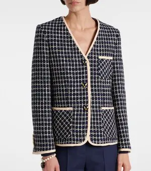 Valentino Garavani Wool And Cotton-blend Bouclé Jacket