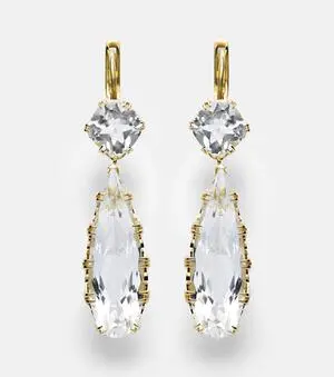Ileana Makri 18kt Yellow White Topaz Drop Earrings - Gold